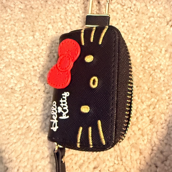 Hello Kitty | Bags | Hello Kitty Black And Red Coin Pouch With Gold ...